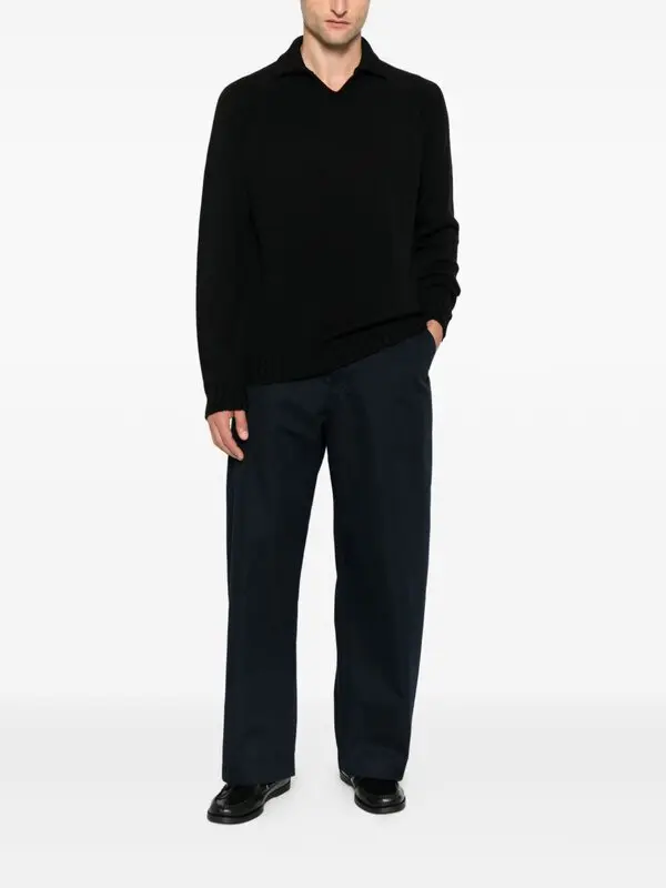 ZANONE Wool Knit Polo Sweater