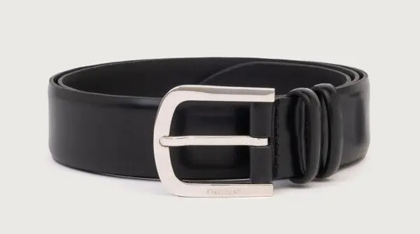 ORTIGNI Leather Belt - Black