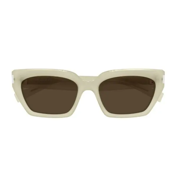 Saint Laurent Sl 826 Page Linea Corner Angle Sunglasses - Ivory