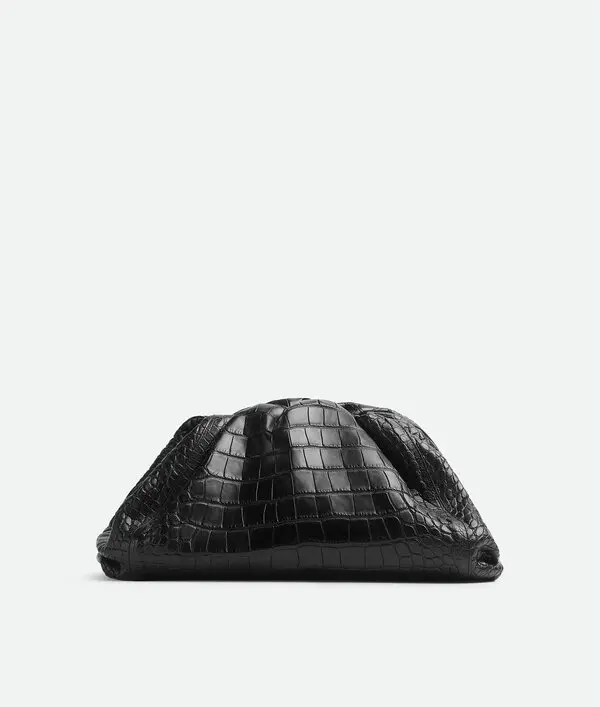 Bottega Veneta Alligator Leather Clutch - Black