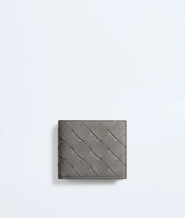 Bottega Veneta Intrecciato Bi-fold Wallet With Coin Purse - Basalt