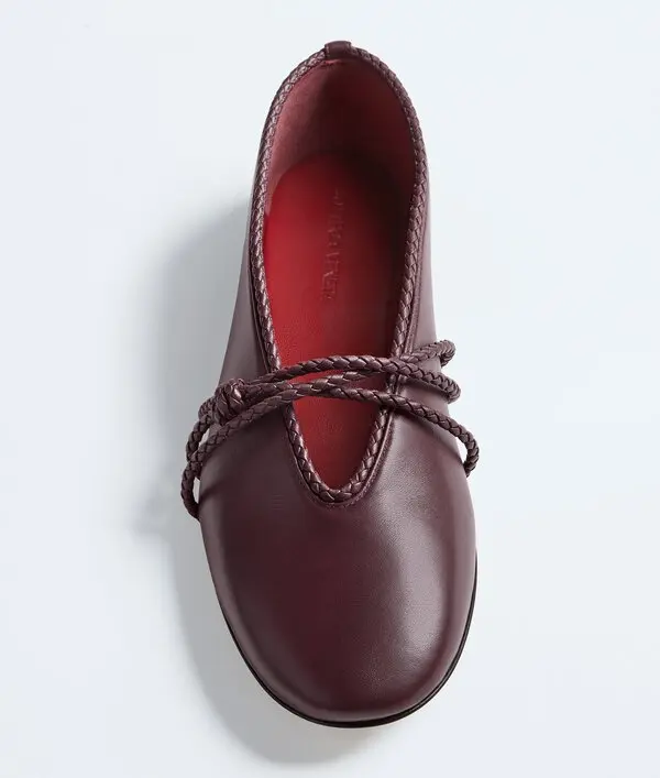Bottega Veneta Rosa Mary-jane Ballerina - Deep Mahogany