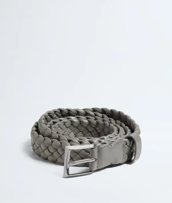 Bottega Veneta Intrecciato Calf Leather Belt - Basalt