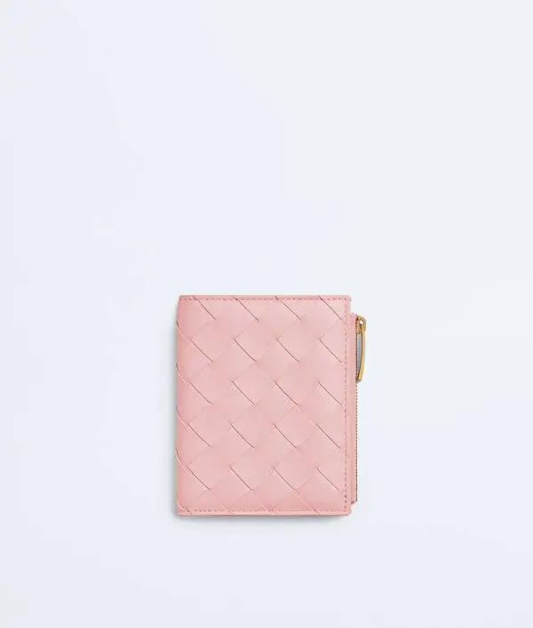 Bottega Veneta Intrecciato Small Bi-fold Wallet - Blush