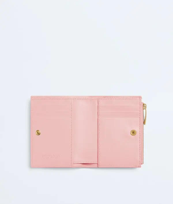 Bottega Veneta Intrecciato Small Bi-fold Wallet - Blush