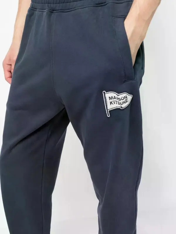 Maison Kitsuné Logo-patch Cotton Track Pants