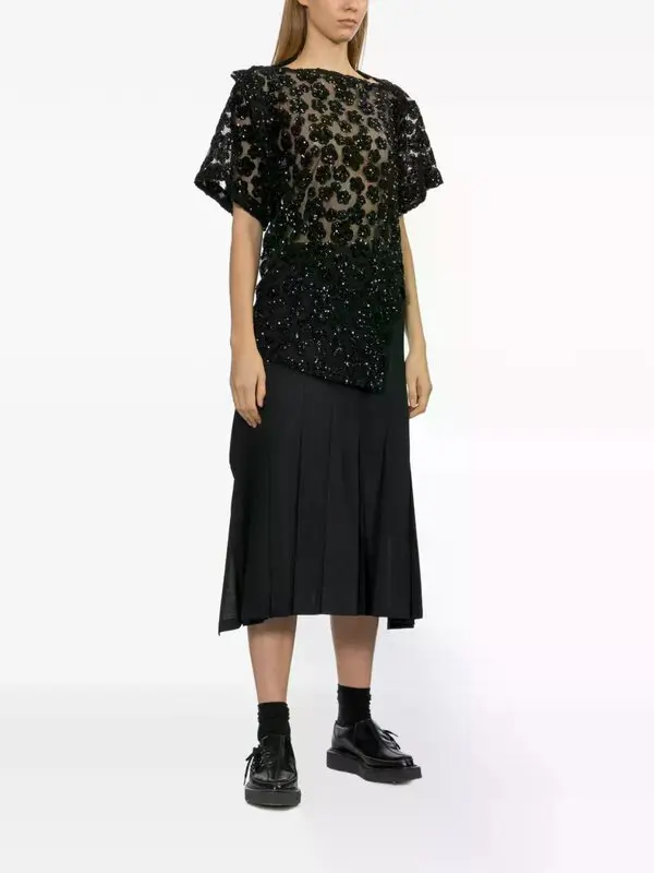 Junya Watanabe Flared Wrap Midi Skirt