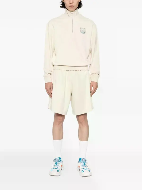 Maison Kitsuné Fox Head Cotton Track Shorts