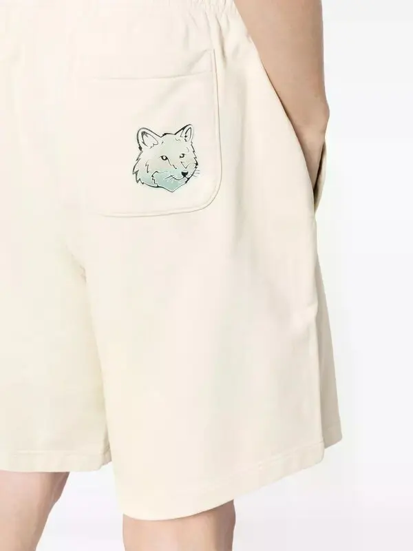 Maison Kitsuné Fox Head Cotton Track Shorts