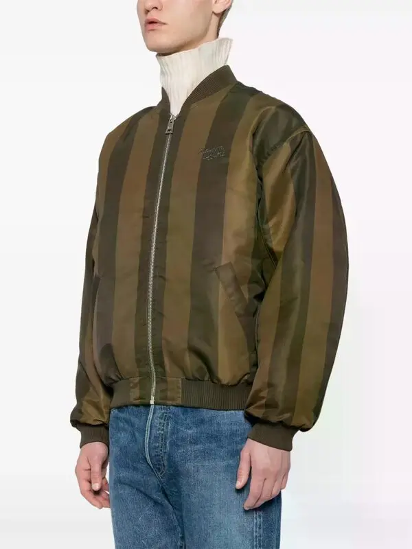 Maison Kitsuné Striped Bomber Jacket