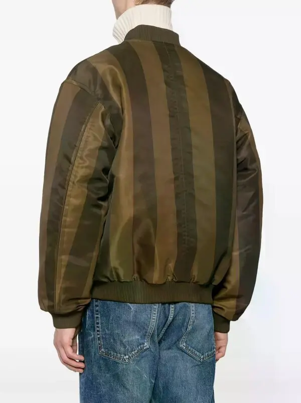 Maison Kitsuné Striped Bomber Jacket