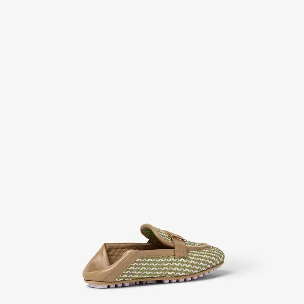 Fendi Ff Baguette Motif Braided Leather Loafers
