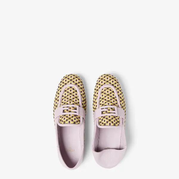 Fendi Braided Leather Baguette Loafers