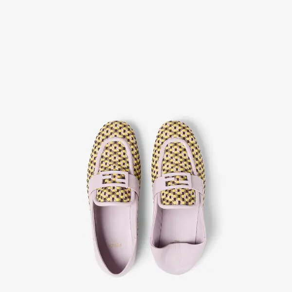 Fendi Braided Leather Baguette Loafers