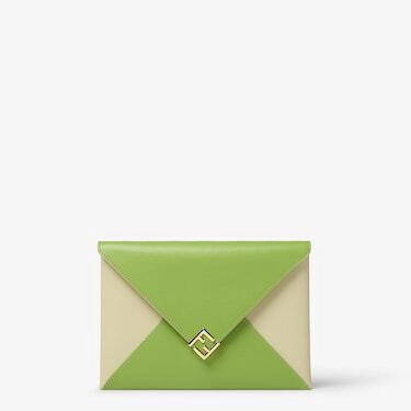 Fendi Ff Diamonds Pouch - Green