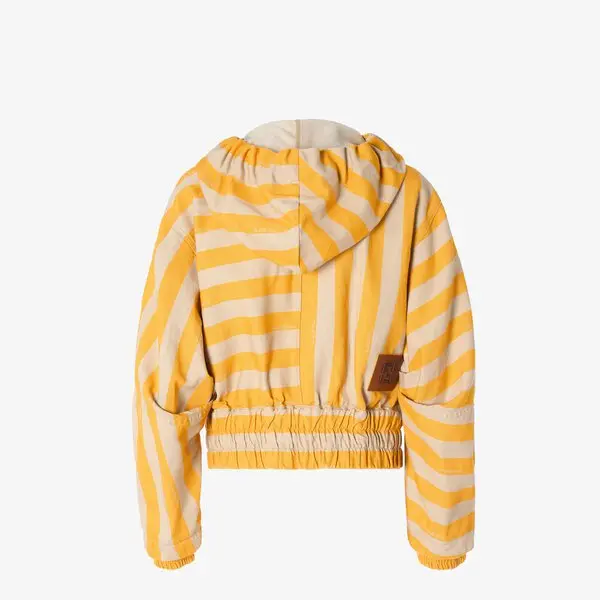 Fendi Pequin Striped Denim Jacket - Yellow
