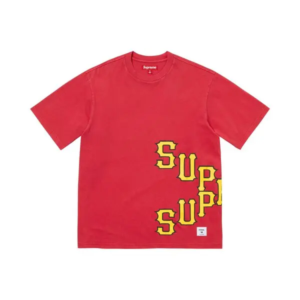 Supreme Cracked Spellout Short-sleeve Top - Red