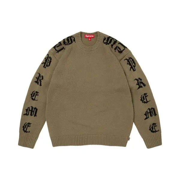 Supreme Old English Sleeves Sweater - Green