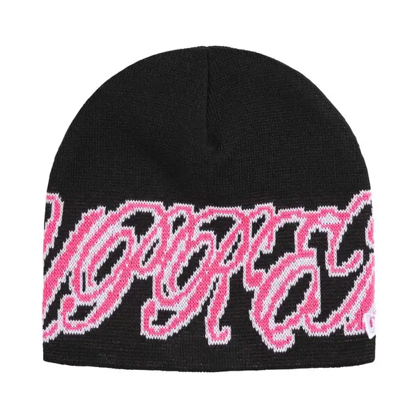 Supreme Cursive Beanie - Black