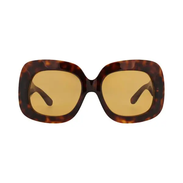Valentino Garavani Square-frame Acetate Sunglasses 'havana/orange - Brown
