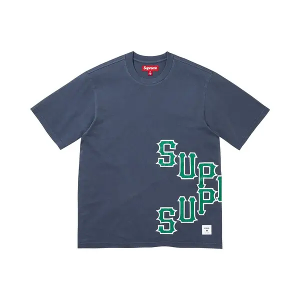 Supreme Cracked Spellout Short-sleeve Top - Blue