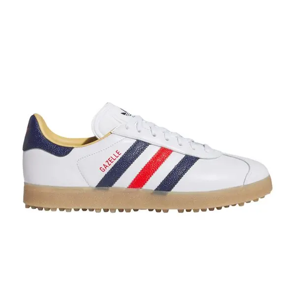 Adidas Gazelle Leather Spikeless Golf Sneakers - White