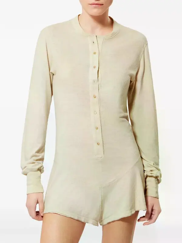 Isabel Marant Étoile Tina Buttoned Long-sleeved Playsuit
