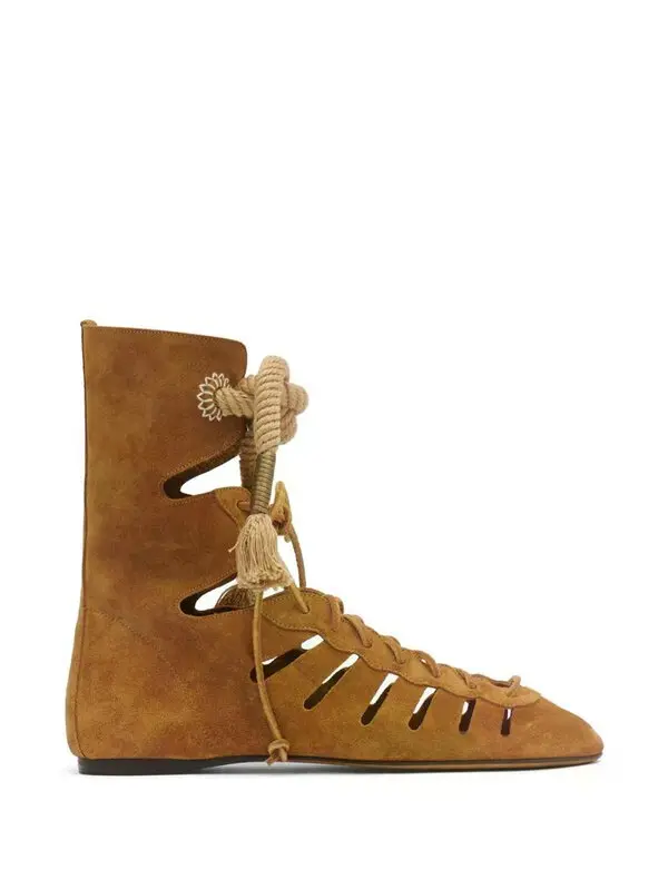 Isabel Marant Étoile Liade Open-work Boots - Brown