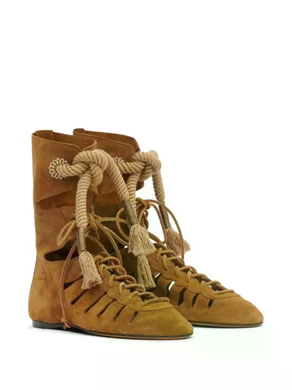Isabel Marant Étoile Liade Open-work Boots - Brown