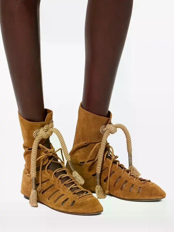 Isabel Marant Étoile Liade Open-work Boots - Brown