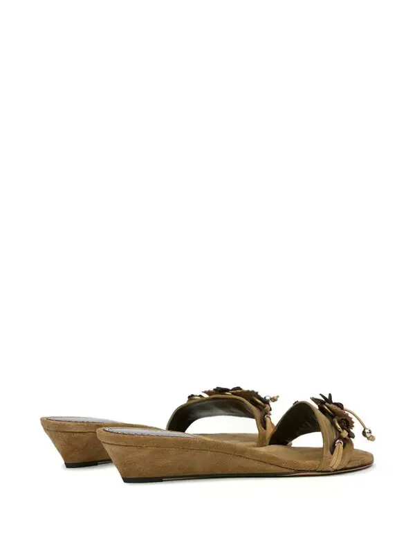Isabel Marant Étoile Suede Kitten Heel Wedge Sandals