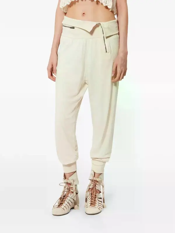 Isabel Marant Étoile Tydie Silk Tapered Pants - Neutrals