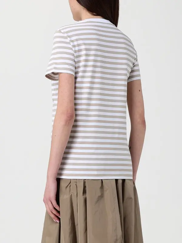 Max Mara Striped Cotton T-shirt - Beige
