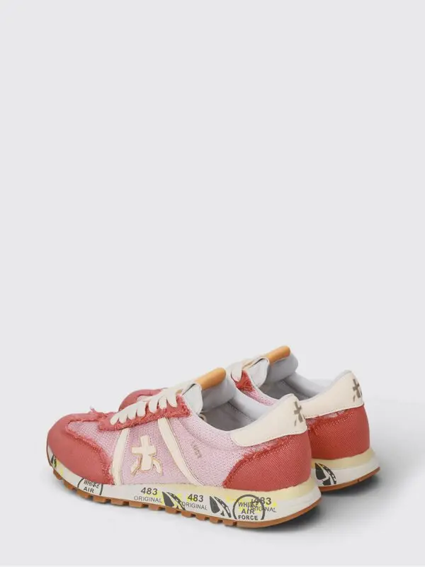 Premiata Lucy Suede And Nylon Low-top Sneakers - Pink