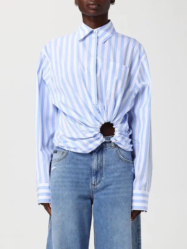 Max Mara Striped Shirt With Knot Detail