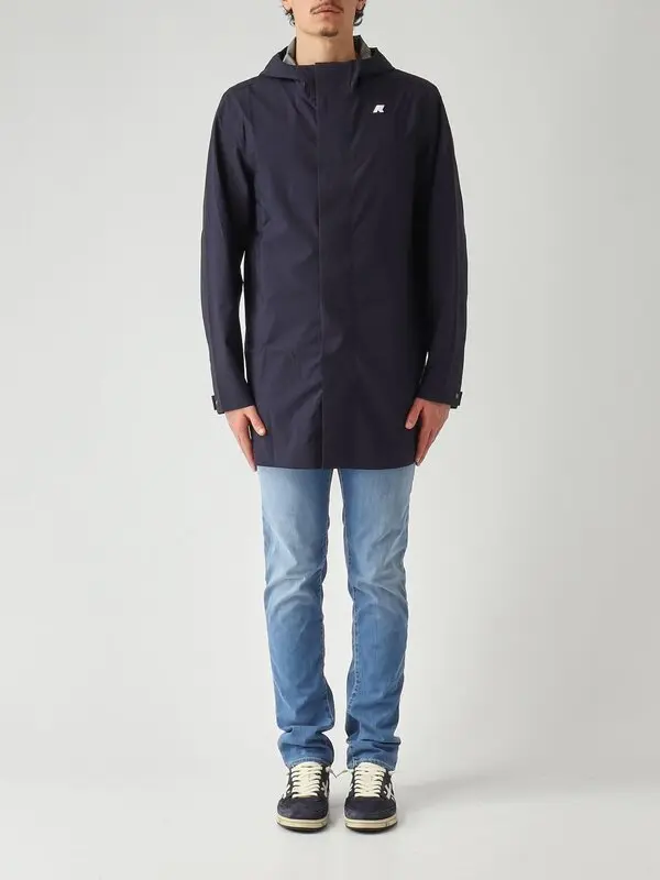 K-WAY Jacko Technical Fabric Windbreaker - Navy
