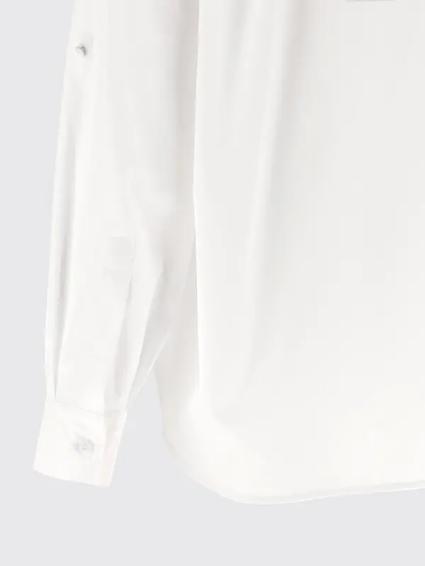 Max Mara Cotton Shirt With Dropped Shoulders And Patch Pockets - White