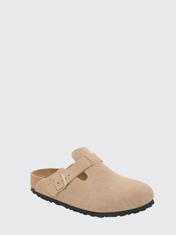 BIRKENSTOCK Boston Suede Mules With Adjustable Strap