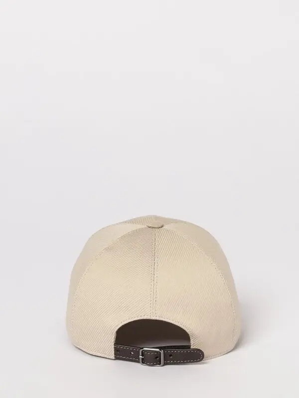 Brunello Cucinelli Cotton Twill Baseball Cap With Monili Embellishment - Beige