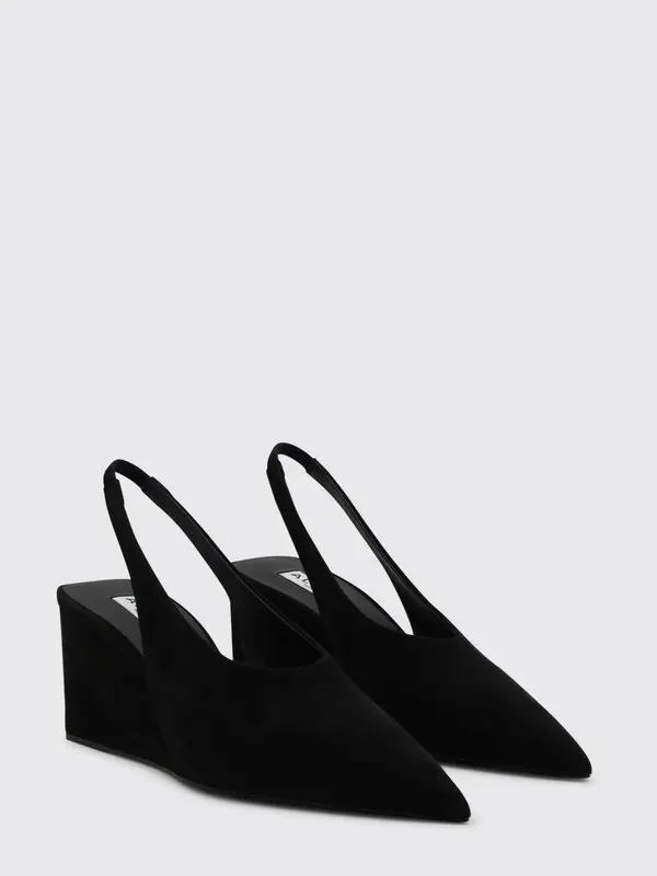 Alaïa Cube" Suede Wedge Slingbacks - Black