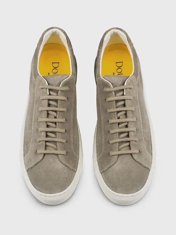DOUCAL'S Suede Lace-up Sneakers - Mud