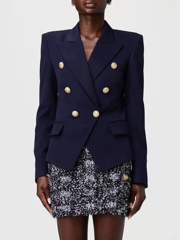 Balmain Double Breasted Jacket With Button Detail