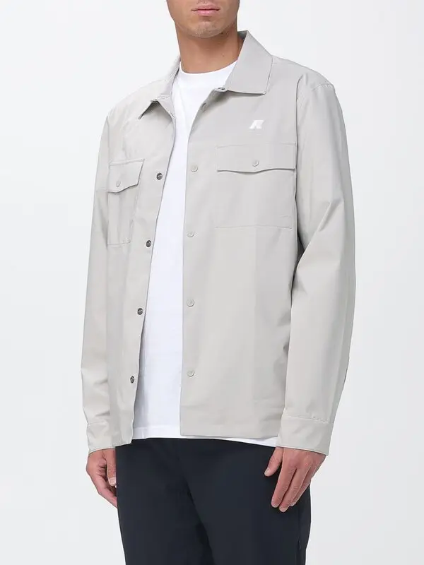 K-WAY Long Sleeve Utility Jacket - Beige