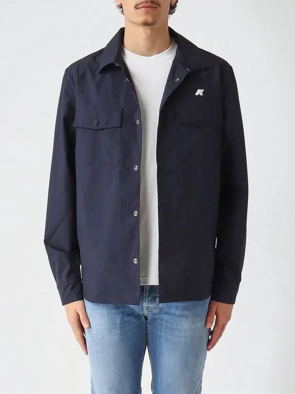 K-WAY Long Sleeve Utility Jacket - Blue