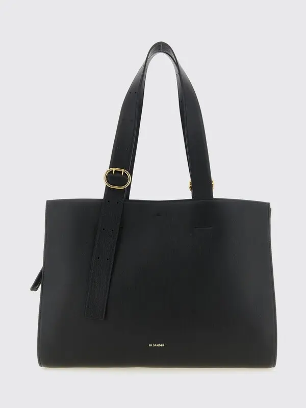 JIL SANDER Leather Shoulder Bag - Black