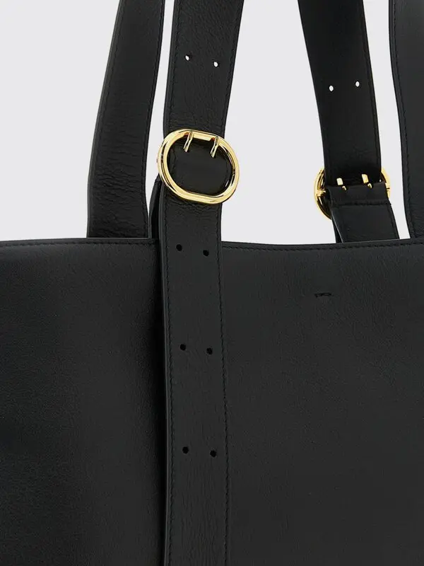 JIL SANDER Leather Shoulder Bag - Black