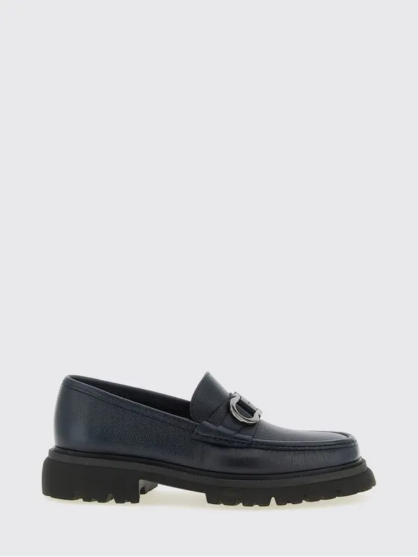FERRAGAMO Loafers With Horsebit Detail - Blue