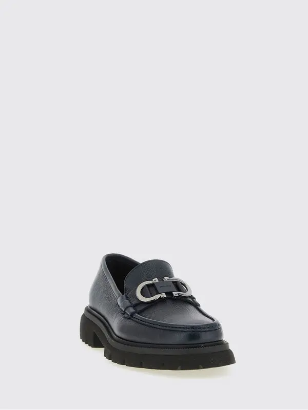 FERRAGAMO Loafers With Horsebit Detail - Blue