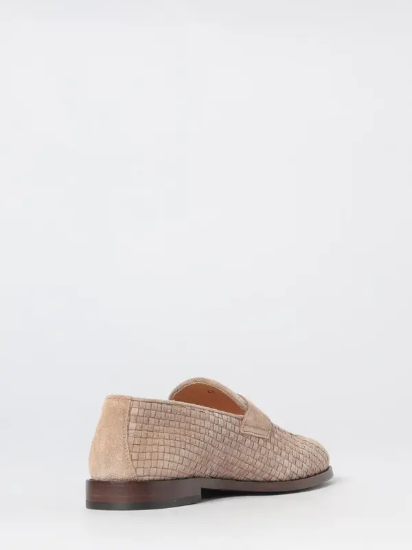 Brunello Cucinelli Braided Suede Loafers - Beige