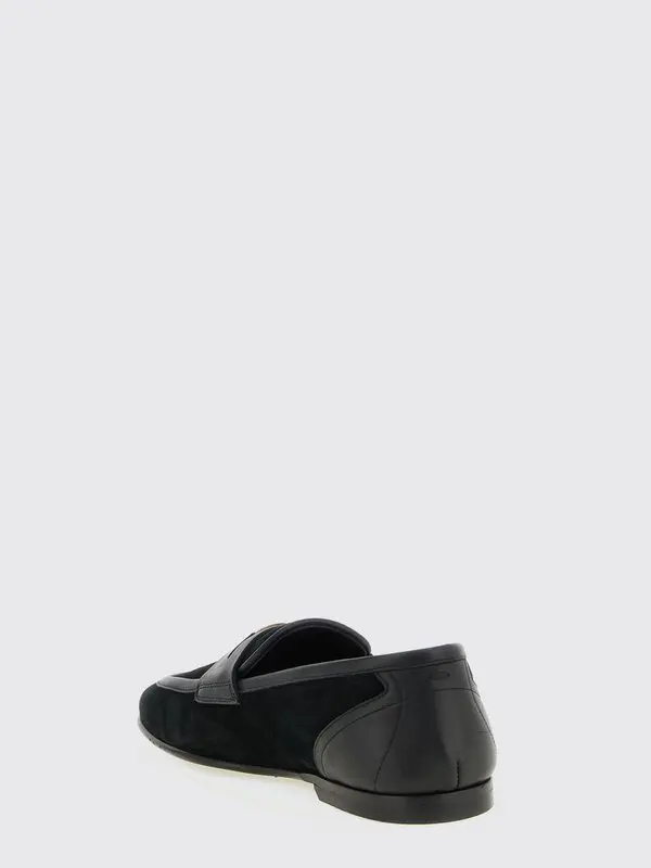 Dolce & Gabbana Suede And Calfskin Loafers With Dg Monogram